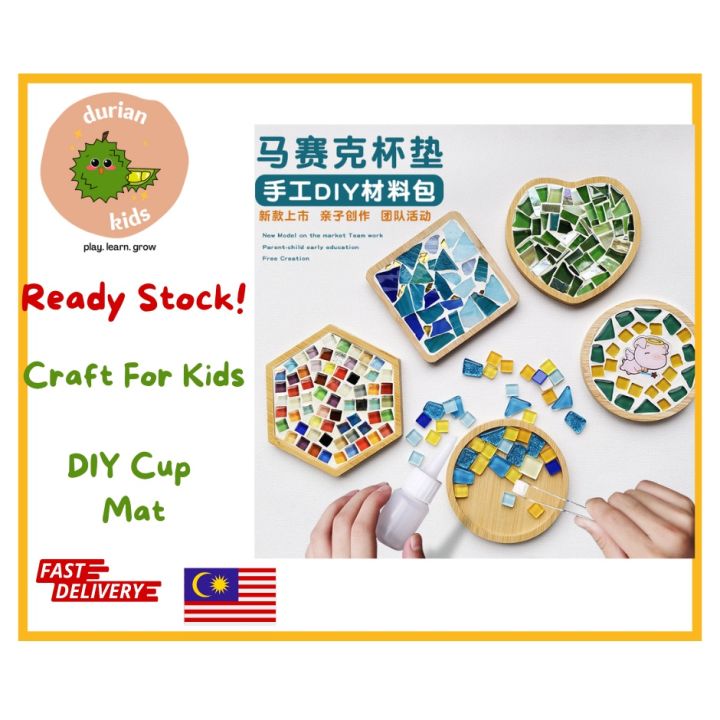 🚀Ready Stock🚀 Craft DIY Cup Mat/ Creative Gift for kids / STEAM/ Mosaic ...