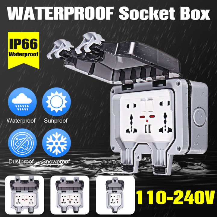 【Lowest price】IP66 Weatherproof Waterproof Outdoor BOX Wall Socket 13A ...