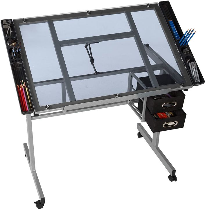 Drafting table with drawers and side table by Artist Loft Artist Loft ...