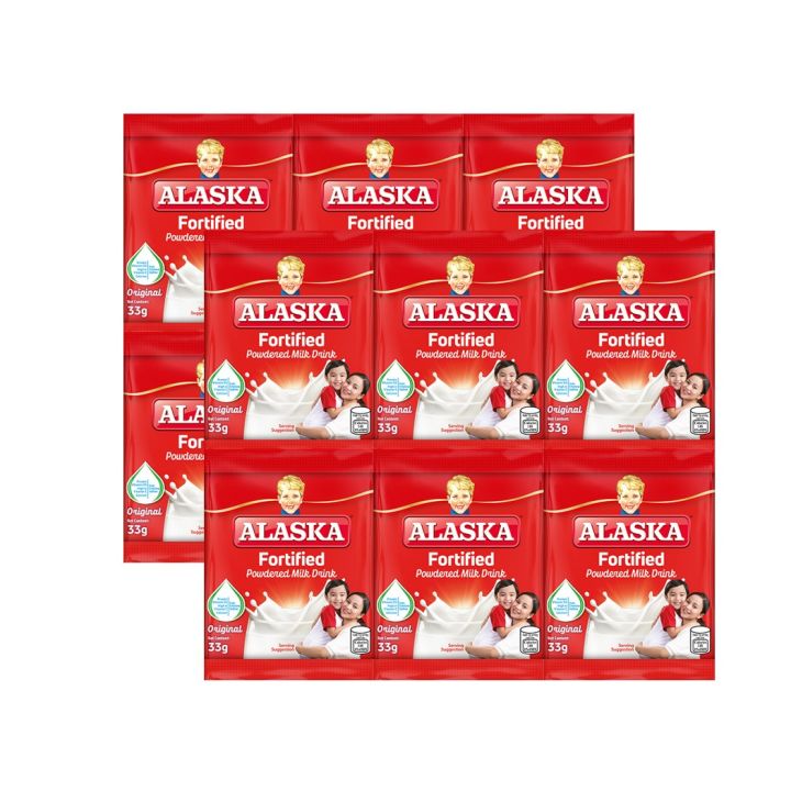 Alaska Fortified Powdered Milk Drink 33g - Pack of 12 | Lazada PH