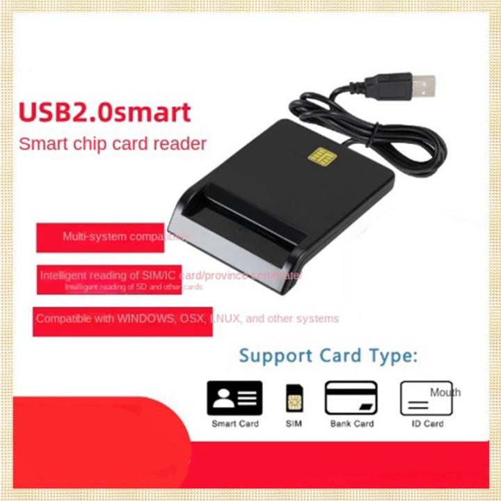 (WXET) USB Smart Card Reader Atm Bank Tax Declaration Ic Card Reader ...