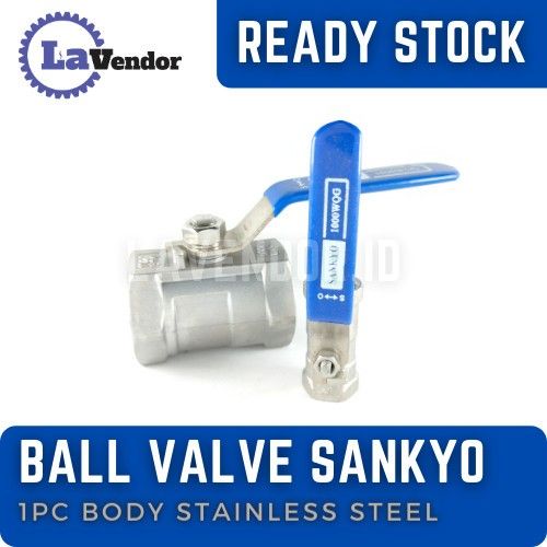 kran air ball valve stainless steel sankyo 1/2" (inch) | Lazada Indonesia