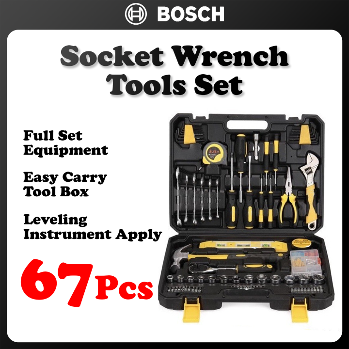 Multifunctional Toolbox Set Bosch Manual Wrench Socket Wrench Tools Box ...
