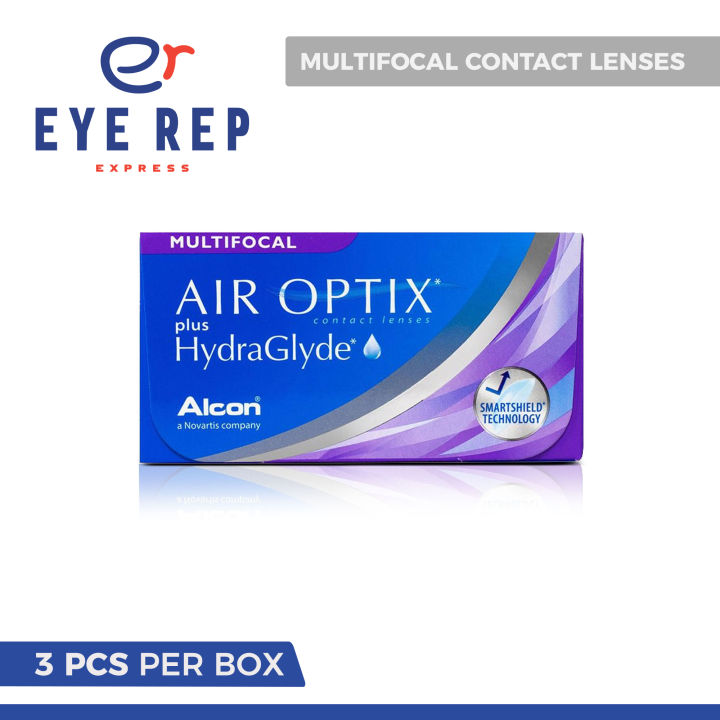 Air Optix Plus Hydraglyde Multifocal Monthly Clear Contact Lenses (3pcs ...