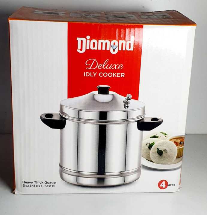 Diamond Stainless Steel Idli/Idly Cooker 4 Plates | Lazada