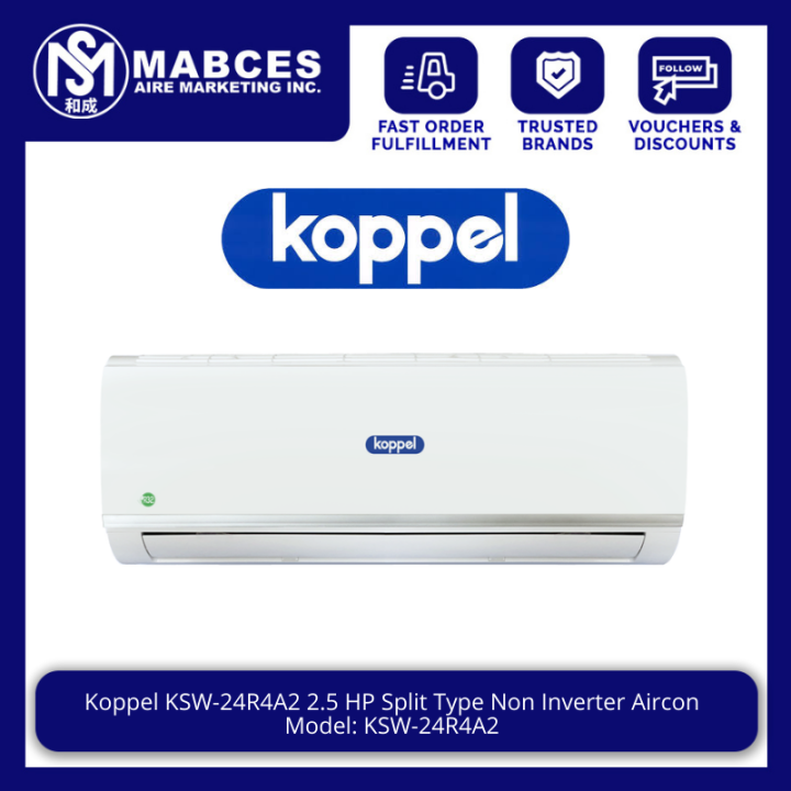 Koppel KSW-24R4A2 2.5 HP EVO Series Split Type Non Inverter Aircon ...