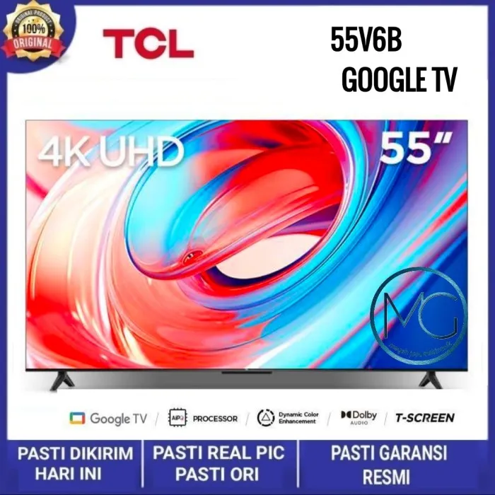 LED TV TCL 55 INCH 55A18 A18 GOOGLE TV 4K UHD ANDROID SMART TV - 55V6B | Lazada Indonesia