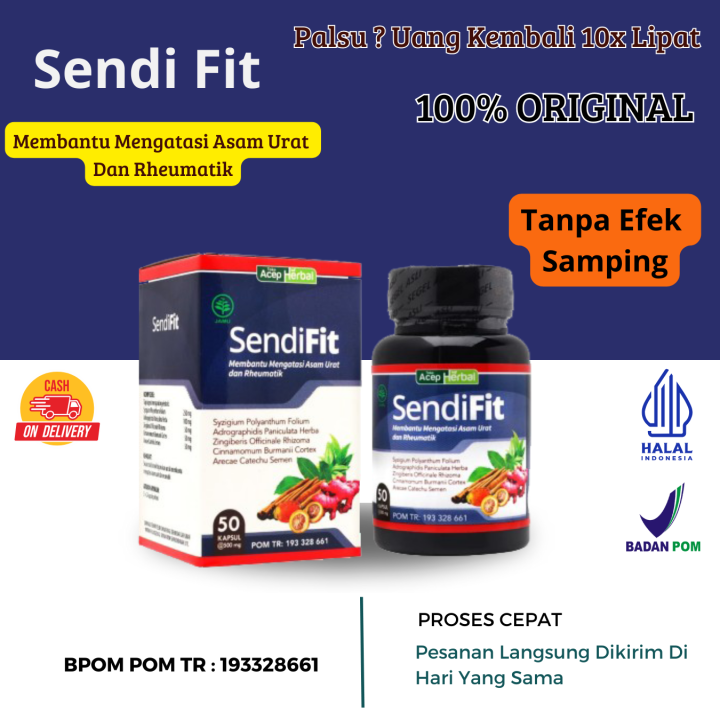 SendiFit Original Isi 50 kapsul Membantu Mengatasi Asam Urat Dan ...