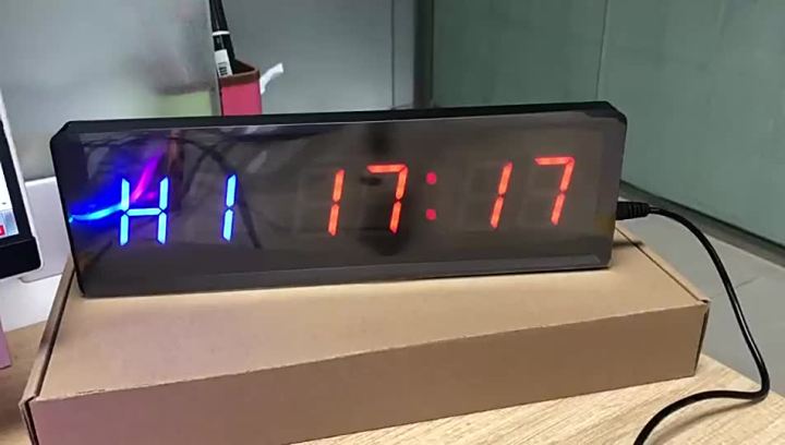 Gym Timer, LED Interval Timer Gym Digital Countdown Wall Clock Fitness ...