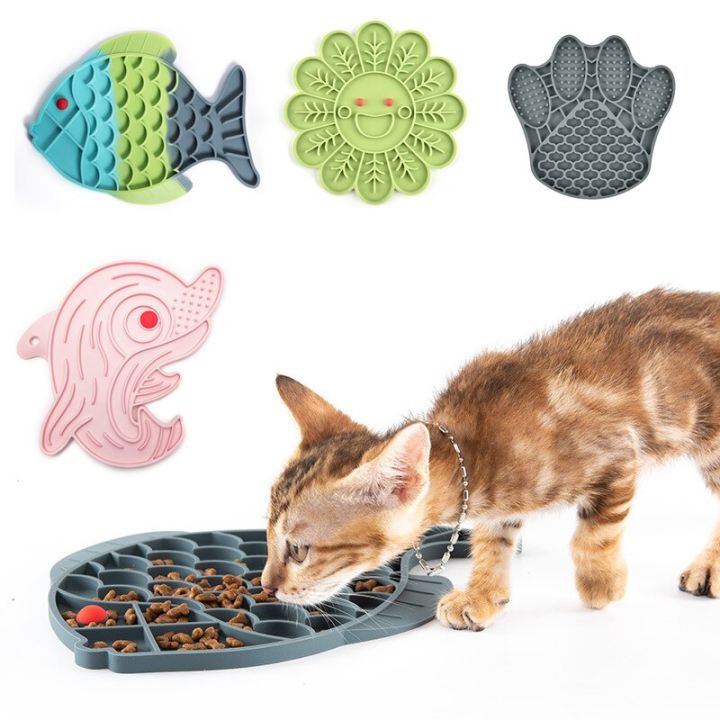 Fish Shape Silicone Bowl Dog Lick Mat Slow Feeding Food Bowl For Small ...