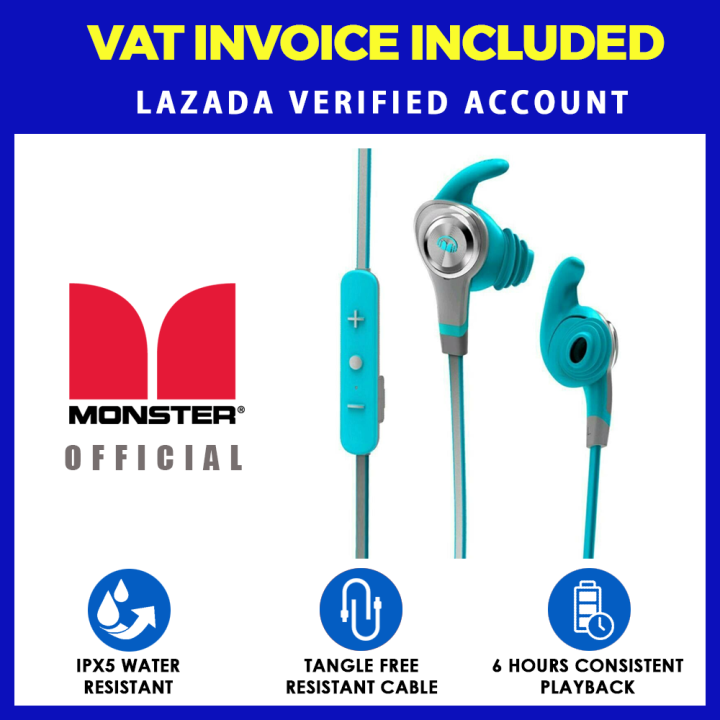 Monster iSport Intensity Wireless Bluetooth In-Ear Headphones (Blue ...