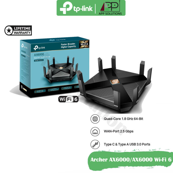 TP-LINK เราเตอร์ (รุ่น ARCHER AX6000) NEXT-GEN WI-FI ROUTER สินค้ารับ ...