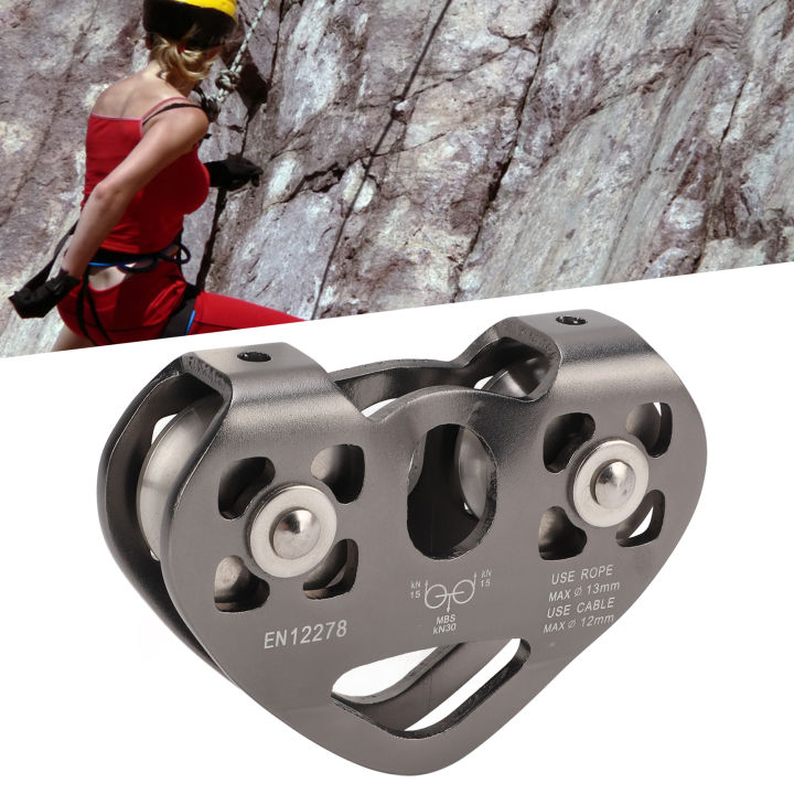 Dual Trolley Pulley Aviation Aluminum Zipline Pulley for Mountaineering ...