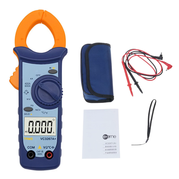 Auto Ranging True RMS Clamp Meter With NCV Detection And Relative Value ...