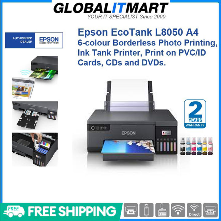 Epson EcoTank L8050 Ink Tank A4 Photo Printer (Photo/CD/DVD/ID Card ...