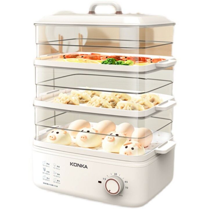 Konka Intelligent Electric Steamer 8L Multi-layer Visualization ...