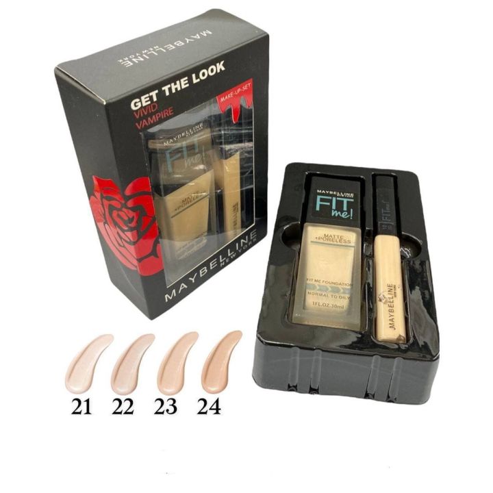 BEST- Maybelline Fit me 2in1 Liquid Foundation & Concealer set | Lazada PH