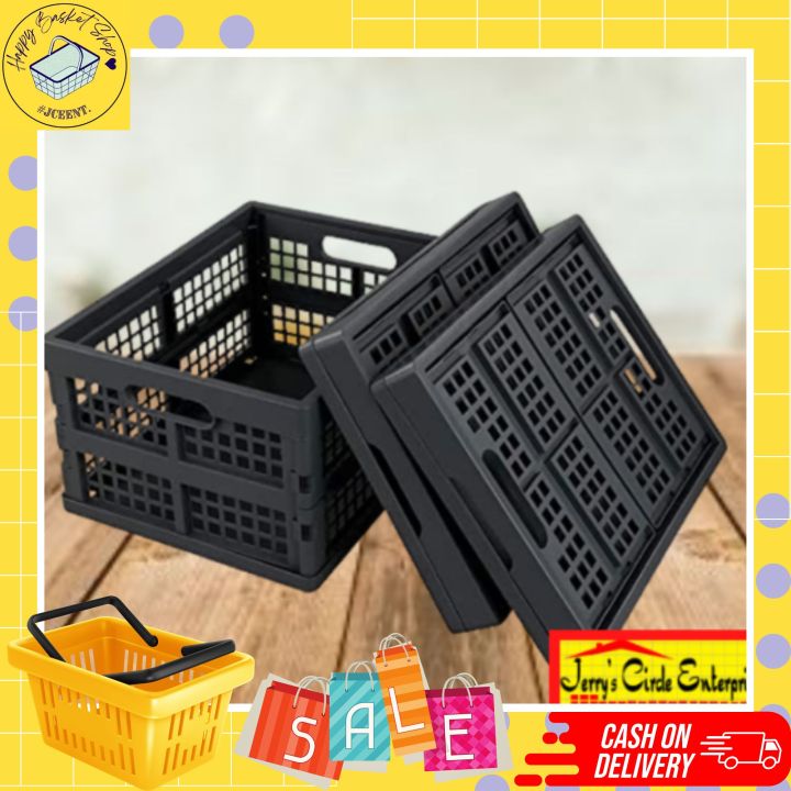 [ ON HAND ]789 FOLDABLE CREATES BLK/ FOLDABLE BASKET/ STORAGE BOX ...