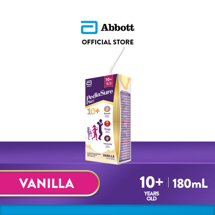 Pediasure Plus 10+ Vanilla 180ml for Adolescents 10-15 Years Old Ready ...