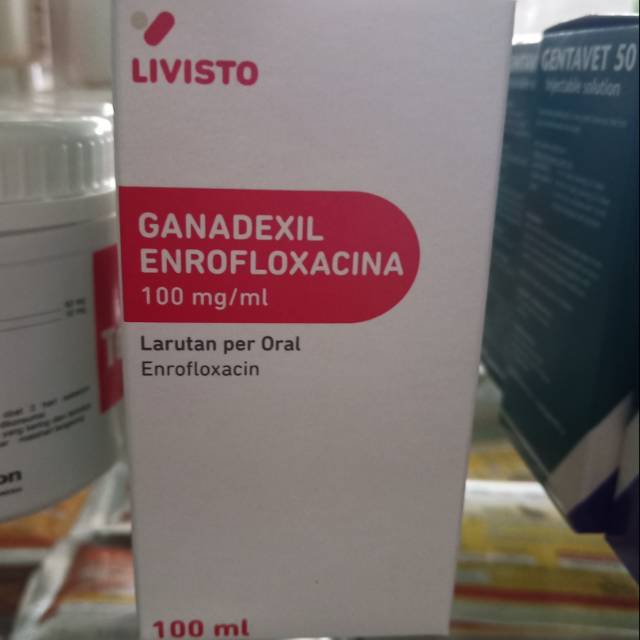 GANADEXIL ENROFLOXACINA Enrofloxacin 100ml obat colli dan salmonella ...