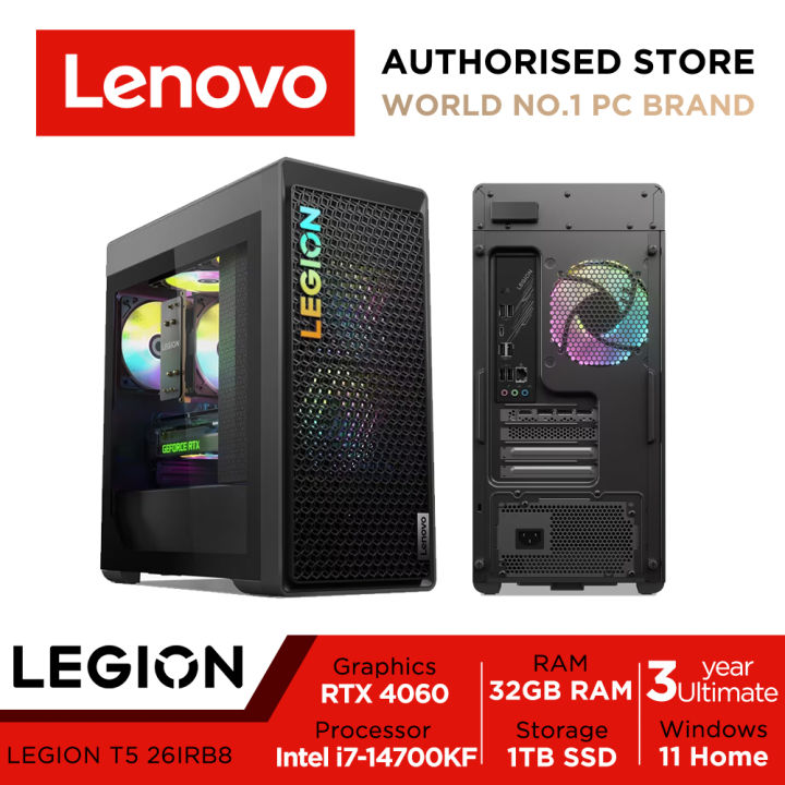 Lenovo LEGION T5 26IRB8 | 90UU00MAST | Intel Core i7-14700KF | NVIDIA ...