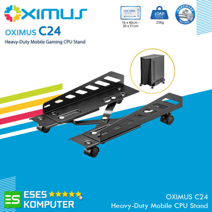 Rak CPU Oximus C24 Tray CPU Adjustable Width | Tatakan CPU | Lazada ...