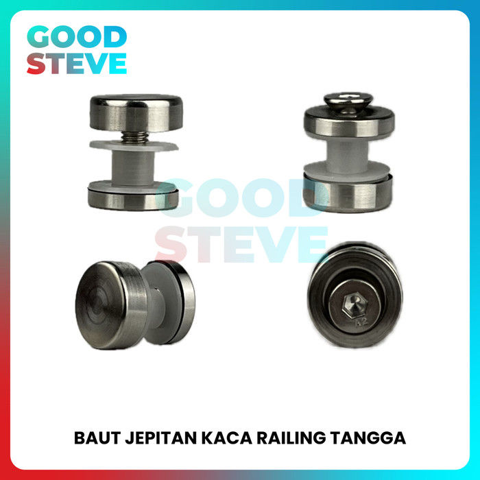 Baut Jepitan Kaca Railing Tangga Stainless | Lazada Indonesia