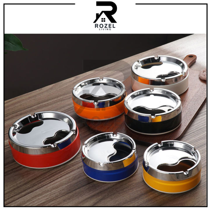 ROZEL Asbak Putar Tutup / Asbak Portable Rotation Enclosed / Asbak ...