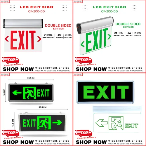 Running Man LED Edge Lit Exit Sign, Fire Exit Fire Exit Signage Light ...