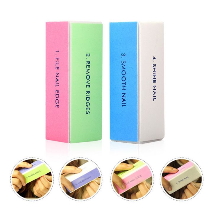 4 in 1 Nail Art Buffer File Block, Professional Polishing Block, 4 ...
