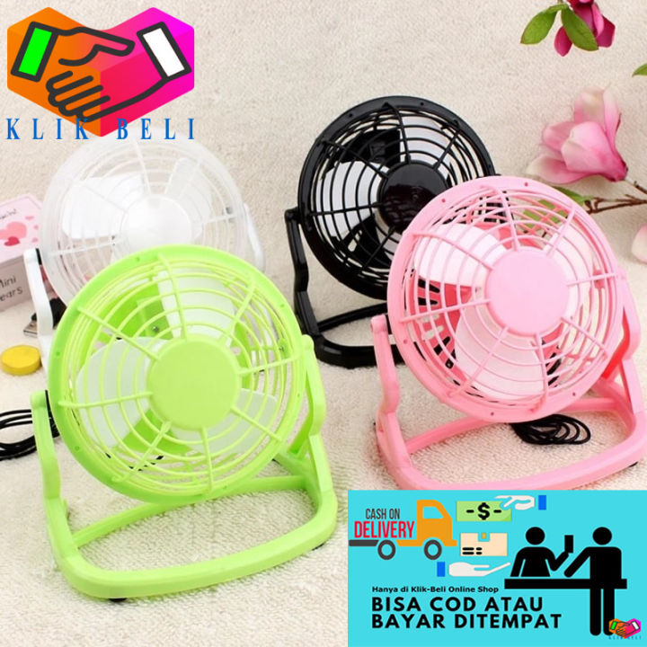 Klik-Beli Kipas Angin Mini USB Meja Mobil Portable Fan | Lazada Indonesia