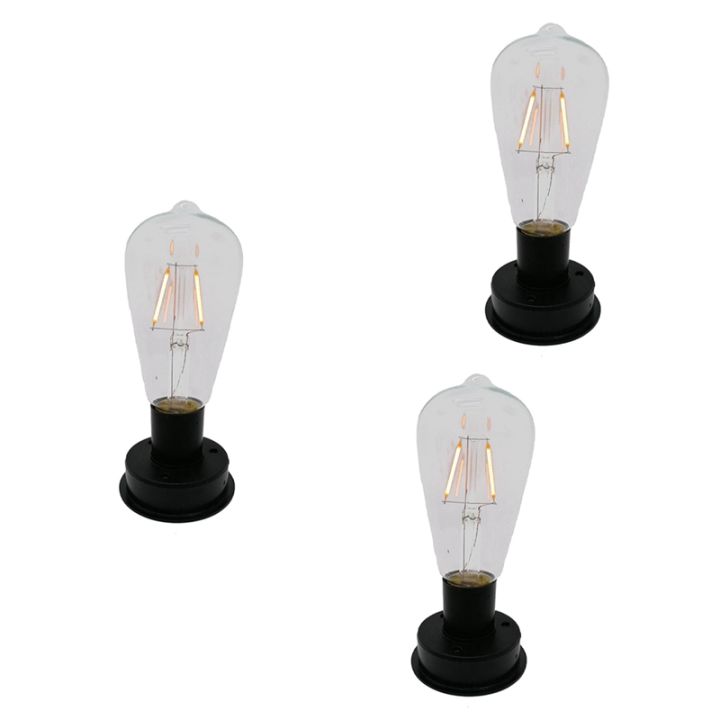 3Pc Solar LED Tungsten Filament Bulb Lamp 2800K Automatic Light Sensors ...
