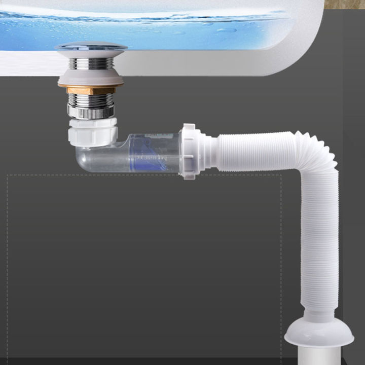 Bathroom P-trap Chrome MENATT U-Shape Bathroom Sink Trap - Adjustable ...