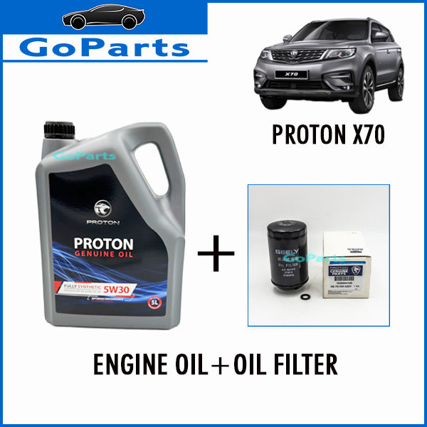 Proton X70 engine oil (5liter) + oil filter service package | Lazada