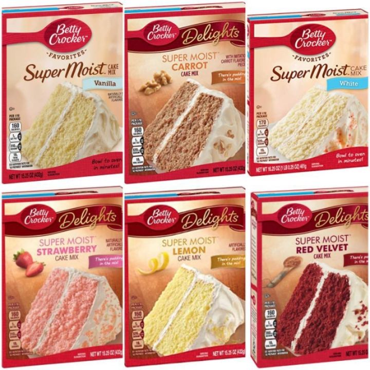 Betty Crocker Cake Mix (Tepung Kek Segera) - Assorted Flavours | Lazada