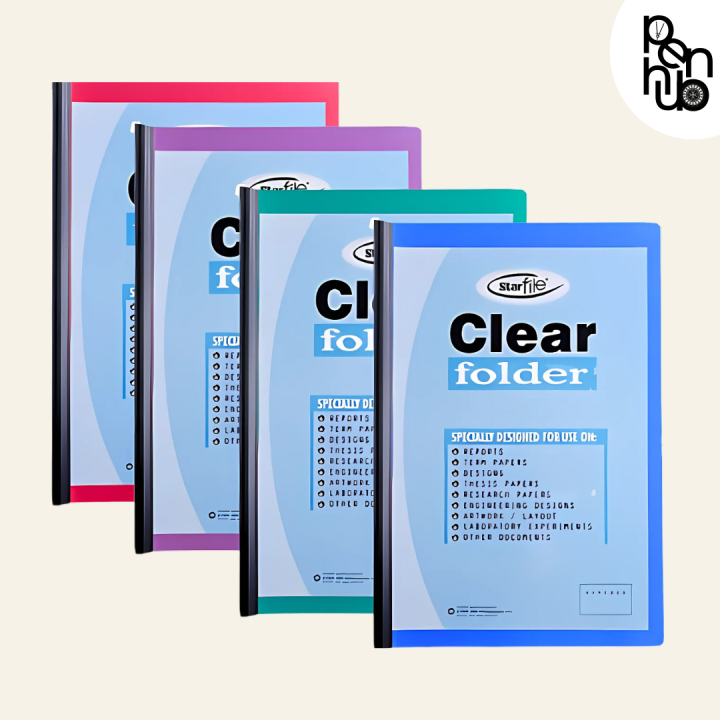 STARFILE Deep Color Clear Slide Folder Short Long 1pc - Penhub | Lazada PH