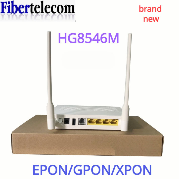 HG8546M EPON GPON XPON ONU FTTH Gigabit Modem router Bare Metal + Adapter 1GE + 3FE + 1tel ...