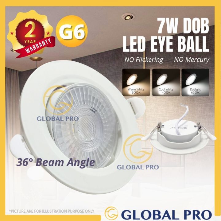 7W 36° Angle LED Eye Ball Downlight Retrofit Spotlight Thin Ceiling ...