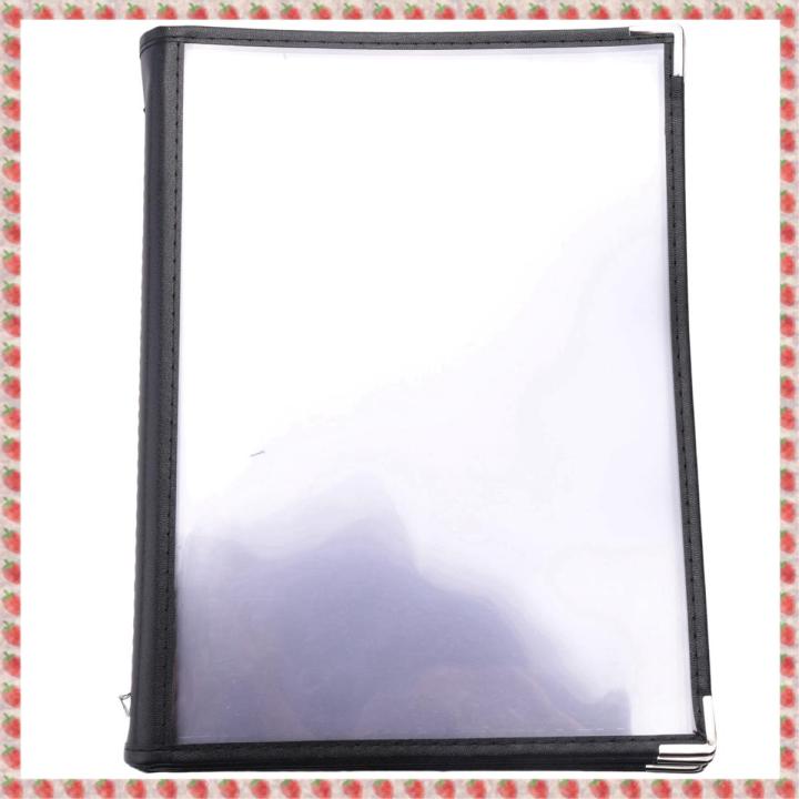 (UHKQ) Transparent Restaurant Menu Covers for A4 Size Book Style Cafe ...