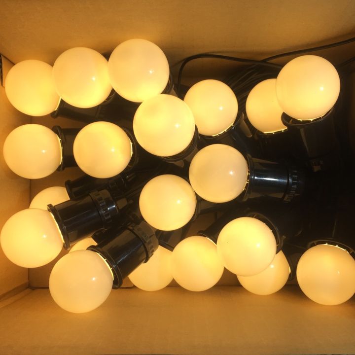 Dây Đèn Led Trang Trí Ngoài Trời Dài 5m 20 Bóng Tròn Phi 4CM Cắm Điện ...