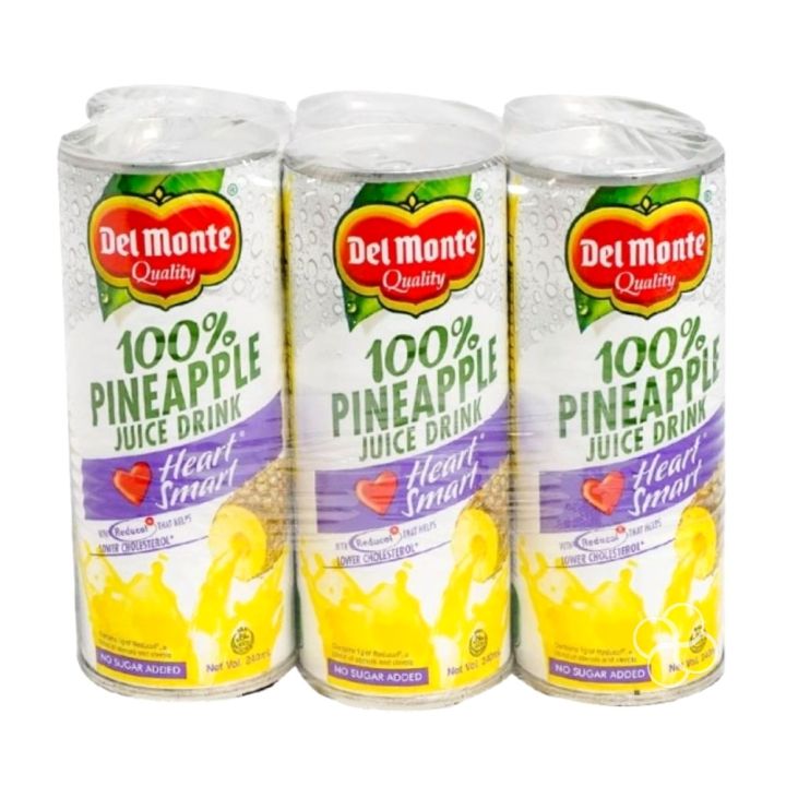 Del Monte Pineapple Juice Heart Smart 6 x 240mL | Lazada PH