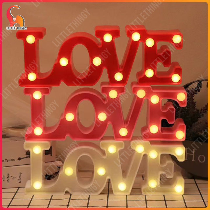 LOVE LED Romantic Light Letter Light Surprise Proposal Modeling Light ...