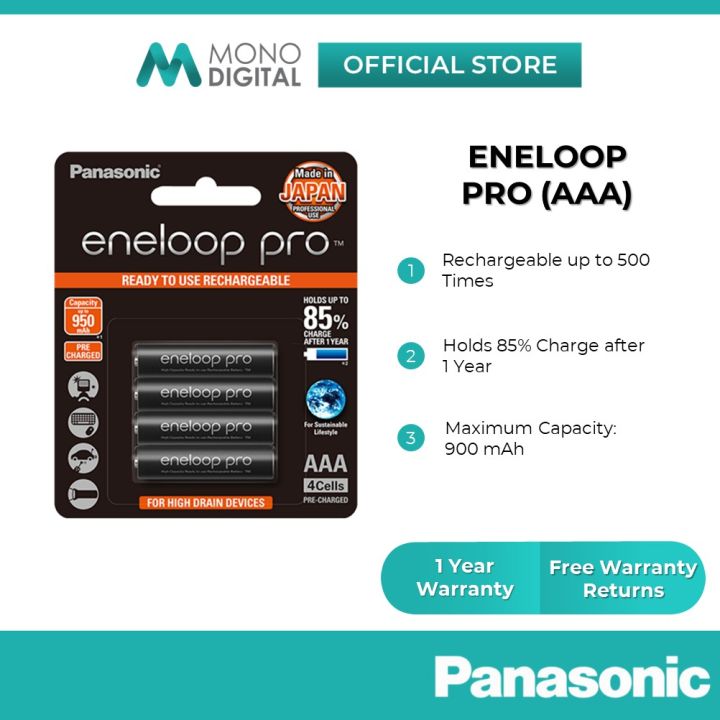 Panasonic Eneloop Pro Aa Aaa 4 Cells Rechargeable Battery 2550mah