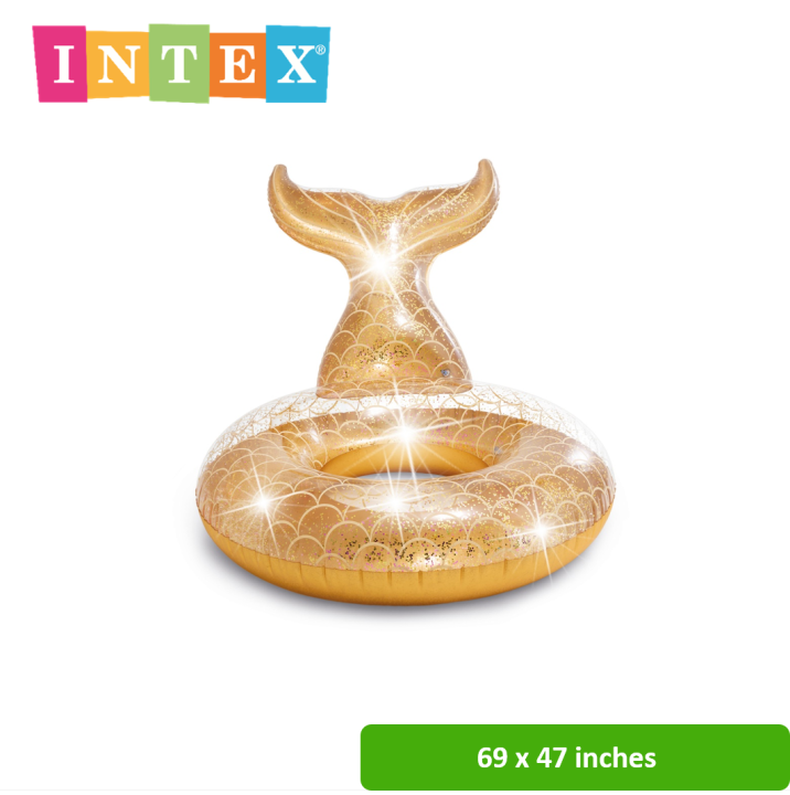 INTEX® 56258 Glitter Mermaid Tube, Ages 9+, Ages 9+, (69” x 47 ...