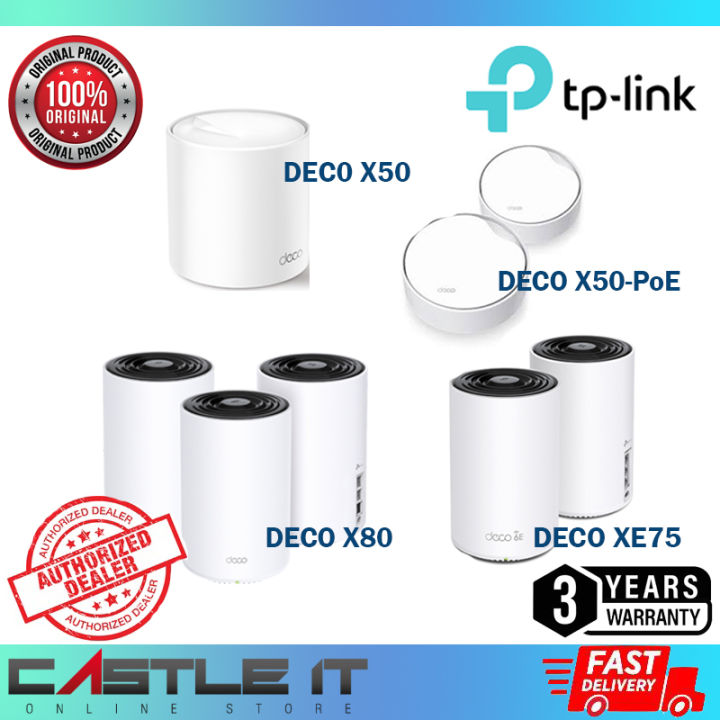 TP-Link Deco X50 / X50-POE AX3000 Mesh WiFi 6 Router 1 / 2 / 3-Pack ...