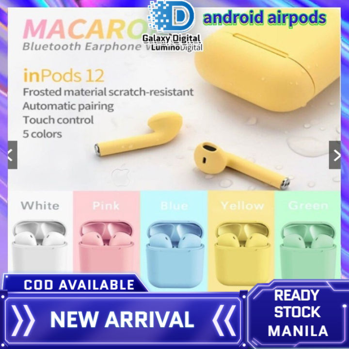 Airpods Android Earphone for Oppo Vivo Bluetooth TWS InPods I12 Headset ...