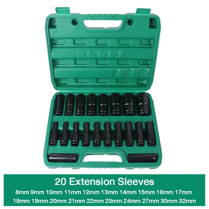 Moketa Deep Socket Wrench Set 20pcs 1/2 Drive Suitable For Electric ...