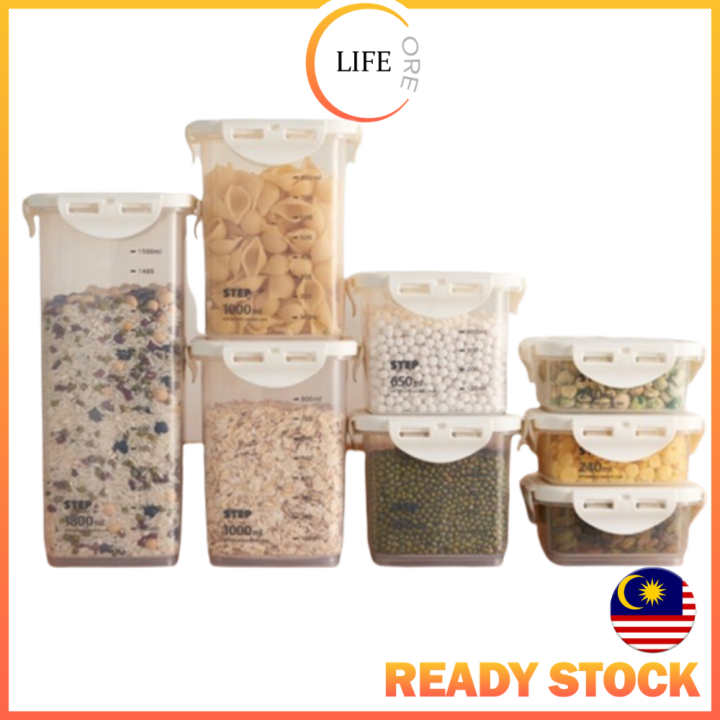 ☀️Life Core☀️ Bekas Kedap Udara Food Storage Box Plastic Airtight ...