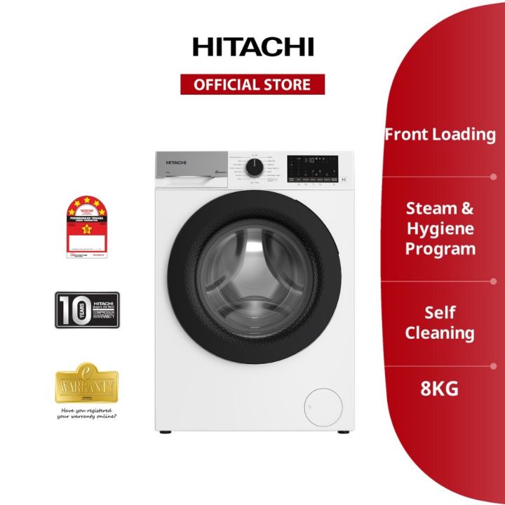 Hitachi Front Loading Washing Machine 8KG (BD-80YFVE) | Lazada