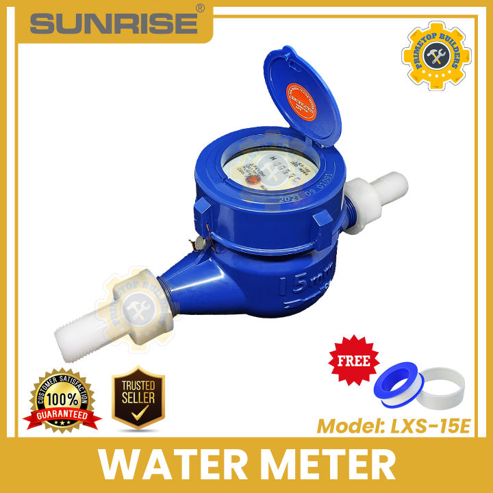 SUNRISE Water Submeter / PVC Water Meter 1/2" x 1/2" Model: LXS-15E ...